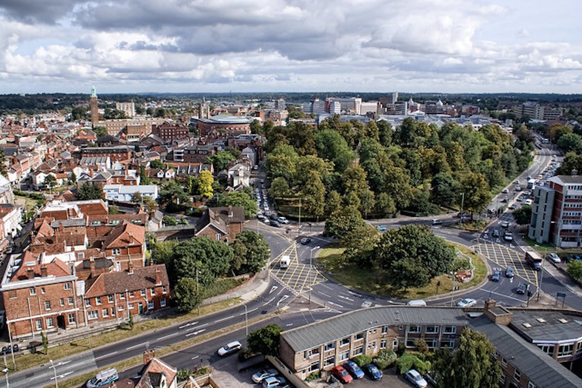 Grapes Hill roundabout roadworks // The Forum Norwich
